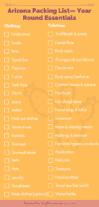 Arizona Packing List Essentials For Every Time of Year - Adventuring ...